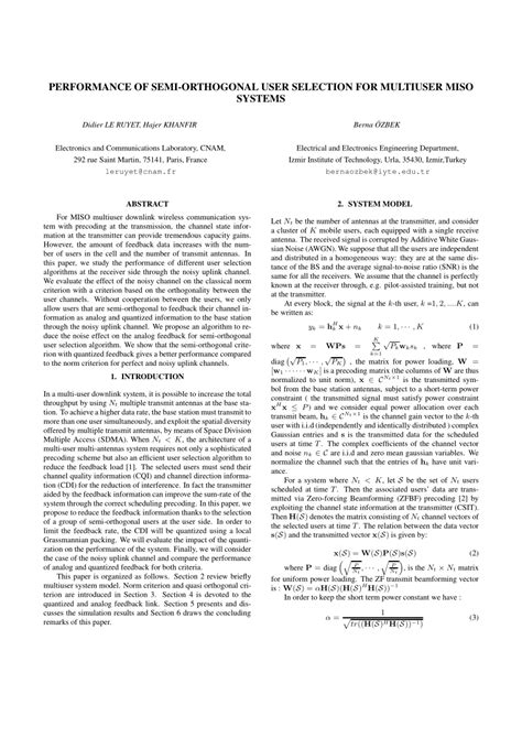 pdf performance of semi orthogonal user selection for multiuser miso