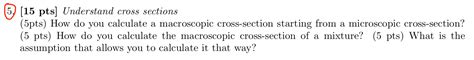 Solved 5 15pts ﻿understand Cross Sections 5pts ﻿how Do