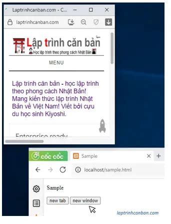 Window Open Trong JavaScript