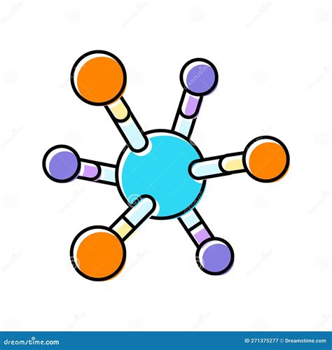Medical Molecular Structure Color Icon Vector Illustration Stock Vector Illustration Of Vector