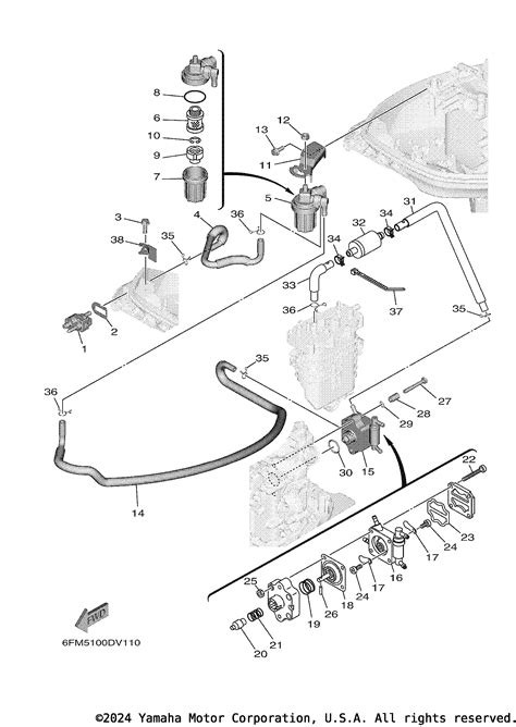Yamaha 2024 F25lwtc Outboard Motor Parts Diagram And Catalog Jlm Marine
