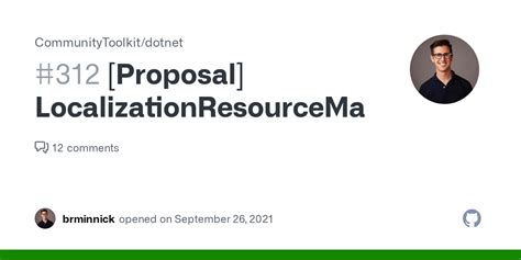 Proposal Localizationresourcemanager Issue Communitytoolkit Dotnet Github