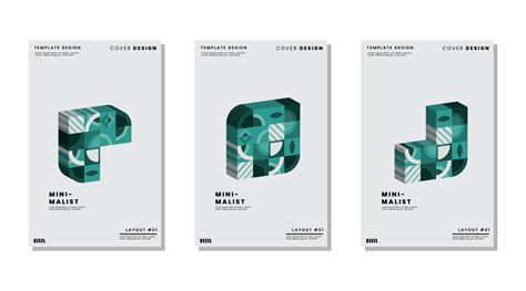 Template Vector Illustration 3d Geometry Objects Shapes Arrangement Tosca Color And Text