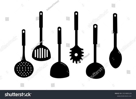 Different Types Spatulas Vector Eps Stock Vector Royalty Free Shutterstock