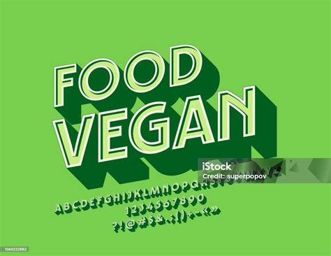 3d 알파벳으로 벡터 현대 로고 음식 채식주 컴퓨터 글자에 대한 스톡 벡터 아트 및 기타 이미지 컴퓨터 글자 음식 로고 Istock