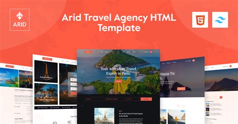Stunning Html And Tailwind Css Template For Travel Companies