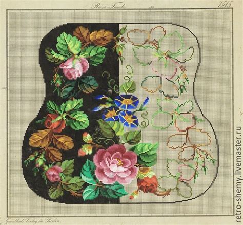 Схема вышивки сумочки Ретро купить в интернет магазине Ярмарка Мастеров по цене 350