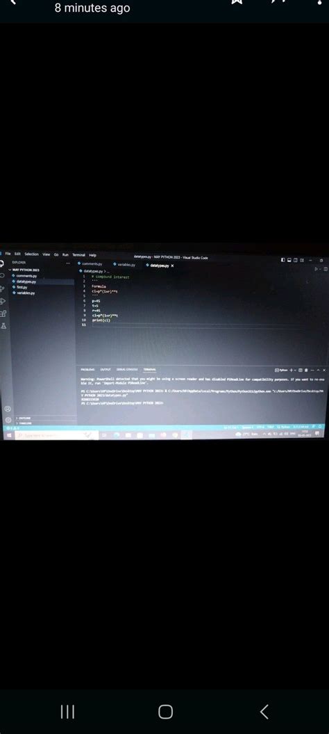 Sai Nandhu On Linkedin Task 5 Compound Interest Kiran Sagar Pythonlife