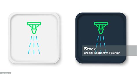 흰색 배경에 격리 된 라인 화재 스프링클러 시스템 아이콘 스프링클러 소화기 단단한 아이콘 다채로운 개요 개념 벡터 검은색에 대한