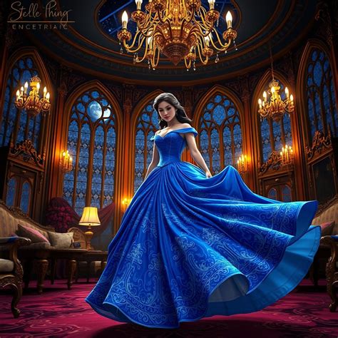 Stunning Princess Belle In A Gothic Ballroom Wonde Ai Art