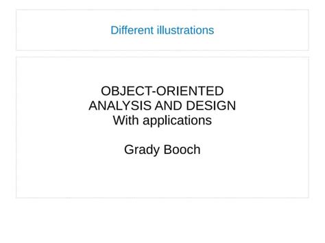 Object Oriented Analysis And Design With Applications Grady Booch Pdf