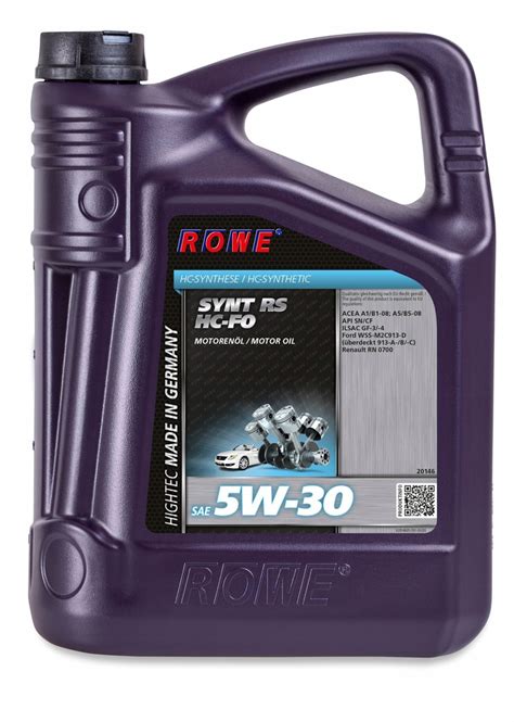 ROWE HIGHTEC SYNT RS SAE 5W-30 HC-FO 5L LAND ROVER - 8350381869 ...
