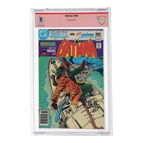 Bob Kane Signed 1980 Detective Comics Batman Issue 496 DC Comic Book