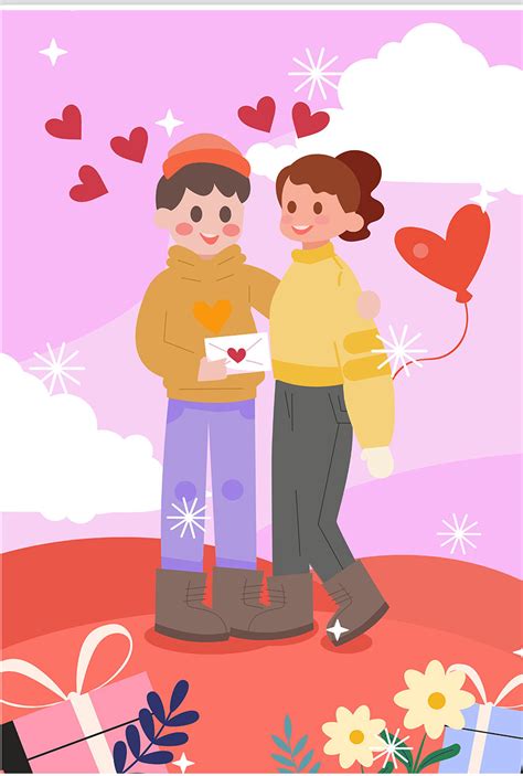 扁平化情侣插画图片 扁平化情侣插画素材 扁平化情侣插画模板 设图网