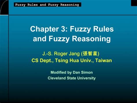 PPT Chapter Fuzzy Rules And Fuzzy Reasoning PowerPoint Presentation ID