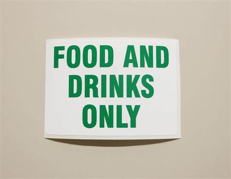 Snacks And Drinks Sign