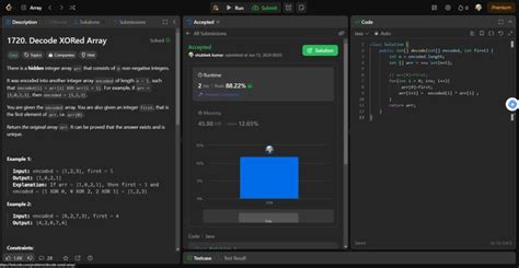 day 2 of leetcode challenge decode xored array shubhek kumar posted