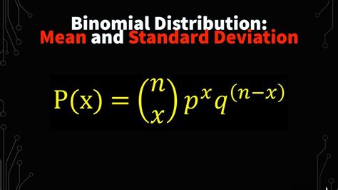 Standard Error Of The Mean Binomial Distribution At Mae Burley Blog