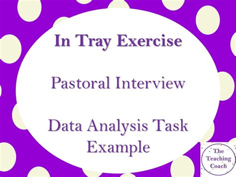 Data Analysis Task Example Head Of Year Pastoral In Tray Interview Practice Set 1