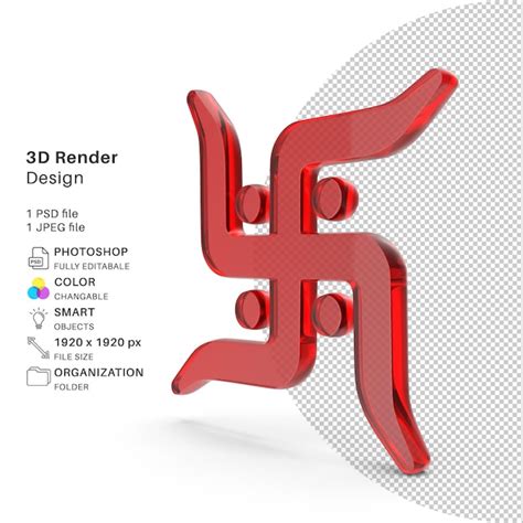 Premium Psd A Red 3d Symbol For The 3d Model
