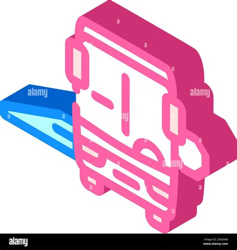 Bus With Ramp Isometric Icon Vector Bus With Ramp Sign Isolated Symbol Illustration Bus With