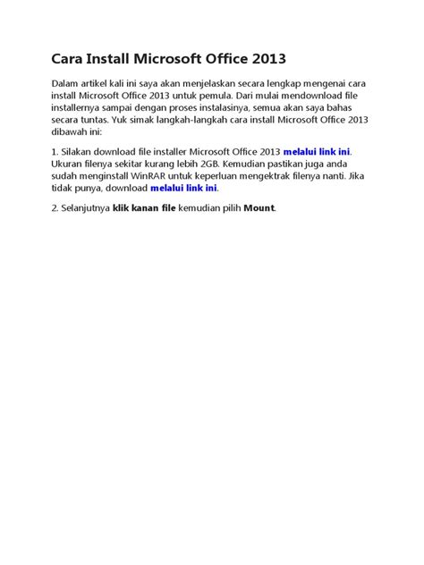 Cara Install Microsoft Office 2013 Pdf