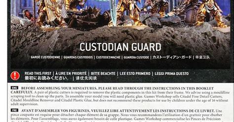 Warhammer 40k Adeptus Custodes Custodian Guard 2022 Colour