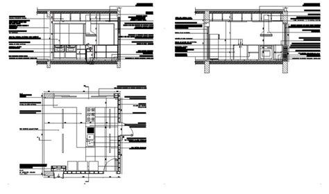 Kitchen Sectional Elevation Model Cadbull Design My Kitchen
