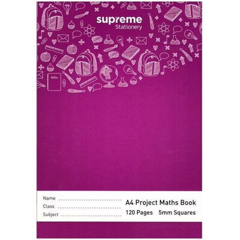 Project Maths Book A4 5mm Square 120 Page Abc Books