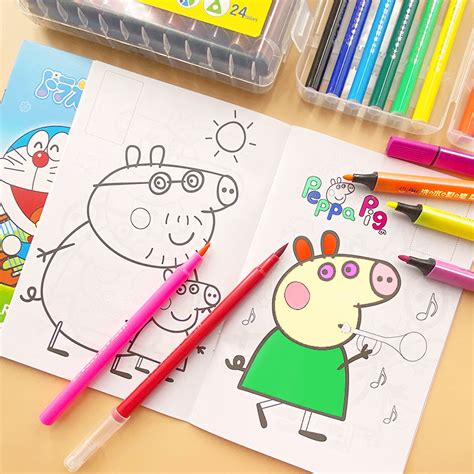 晨光软头水彩笔硬头24色36色小学生用儿童幼儿园48色彩色画画笔套装软毛笔 虎窝淘