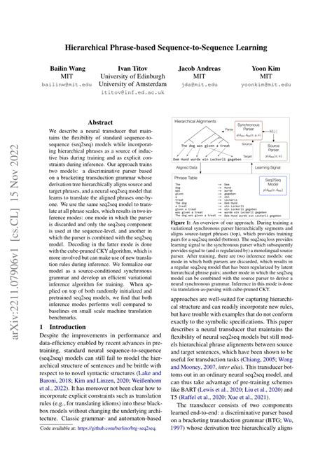 Pdf Hierarchical Phrase Based Sequence To Sequence Learning