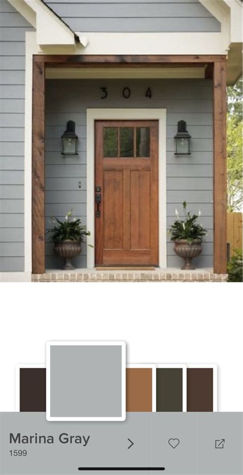 Gray House With Brown Trim