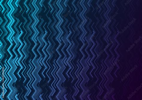 Futuristic Abstract Technology Background With Zig Zag Neon Lines