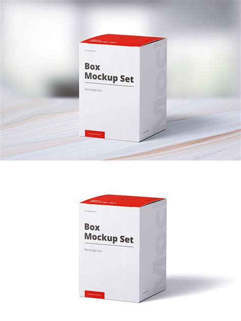 Box Mockup Set 01 Rectangle On Behance