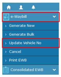 Update Vehicle Number On E Way Bill Portal Learn By Quicko