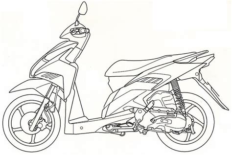 รูปภาพ รูปวาด รูปลายเส้น รถจักรยานยนต์ ฮอนด้า