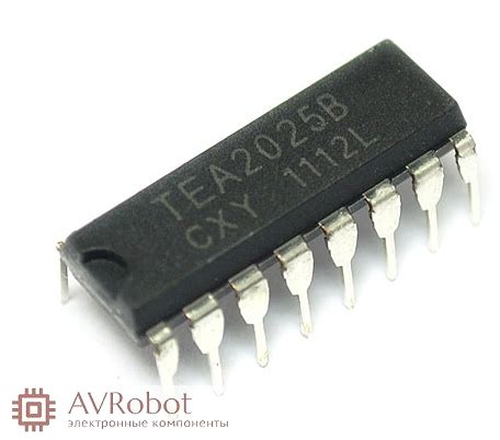 TEA2025B, стереофонический аудиоусилитель 2 х 2.3Вт, 3В…15В, 4 Ом (DIP ...