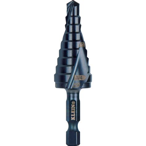 Step Drill Bit Quick Release Double Spiral Flute 14 To 34 Inch
