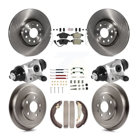 Front Rear Brake Rotor Semi Metallic Pad And Drum Kit 9pc For Rear