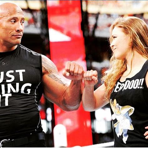 Dwayne The Rock Johnson And Ronda Rousey Ronda Rousey The Rock