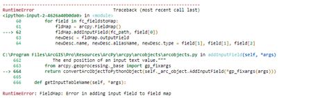 Fieldmap Error Adding Input Field To Field Map Esri Community
