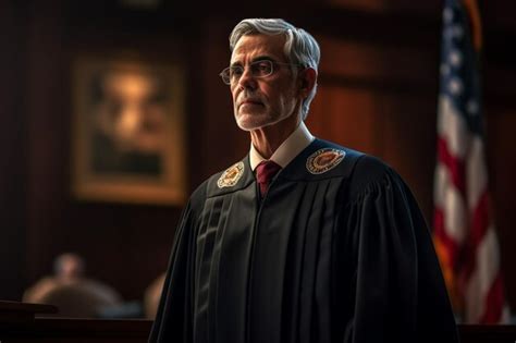 Premium Ai Image Male Judge In Court With Generative Ai