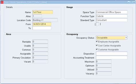 Oracle Apps SCM Guide Define Floors Oracle Property Management