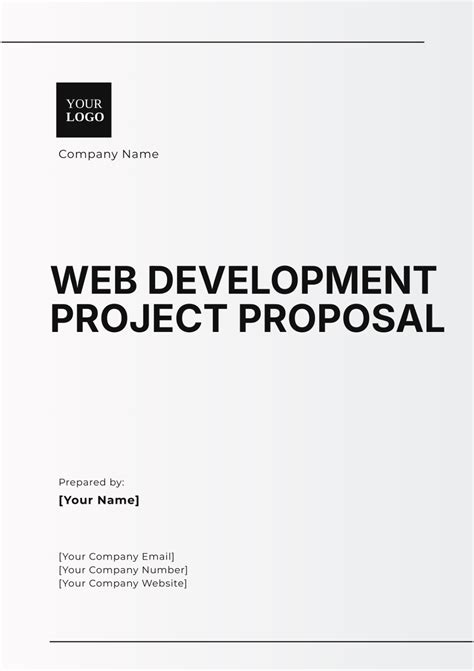 free web development project proposal template to edit online