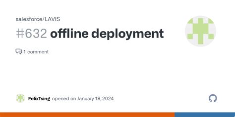 Offline Deployment · Issue 632 · Salesforcelavis · Github