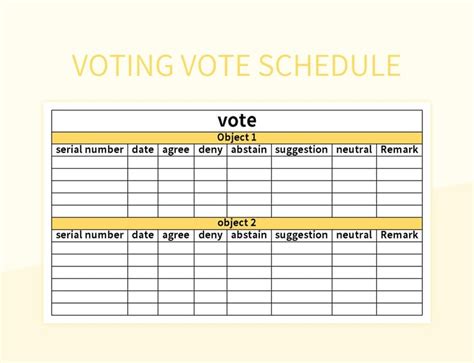 Free Voting Templates For Google Sheets And Microsoft Excel Slidesdocs