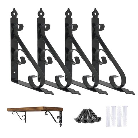 Buy Ouvin Decorative Wall Shelf Brackets Pack Inch Heavy Duty L Corner Brace Shelf Support