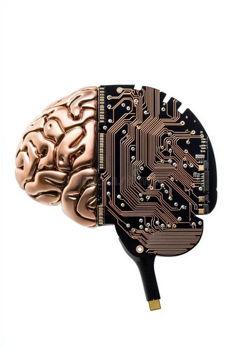 A Creative Representation Of A Human Brain Blended With Circuit Design Symbolizing The Fusion Of