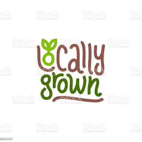 로컬 로키 플랫 손으로 그린 글자 패키지 라벨 커버 브로셔 가방에 대한 슬로건 포스터 타이포그래피 디자인 요소 개념에 대한 스톡 벡터 아트 및 기타 이미지 Istock