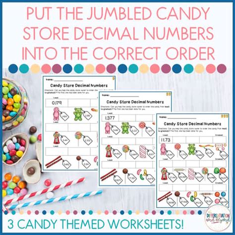 Order The Decimals From Least To Greatest 3 Decimal Places Tpt